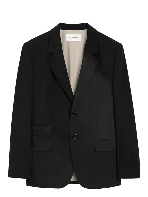 Ami Single-breasted Blazer - Black