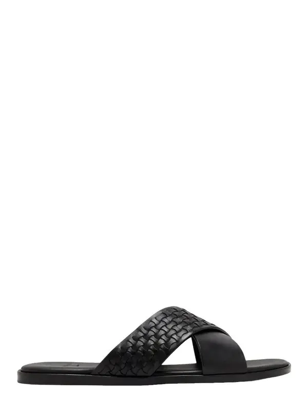 Magnanni Woven Leather Sandals - Black