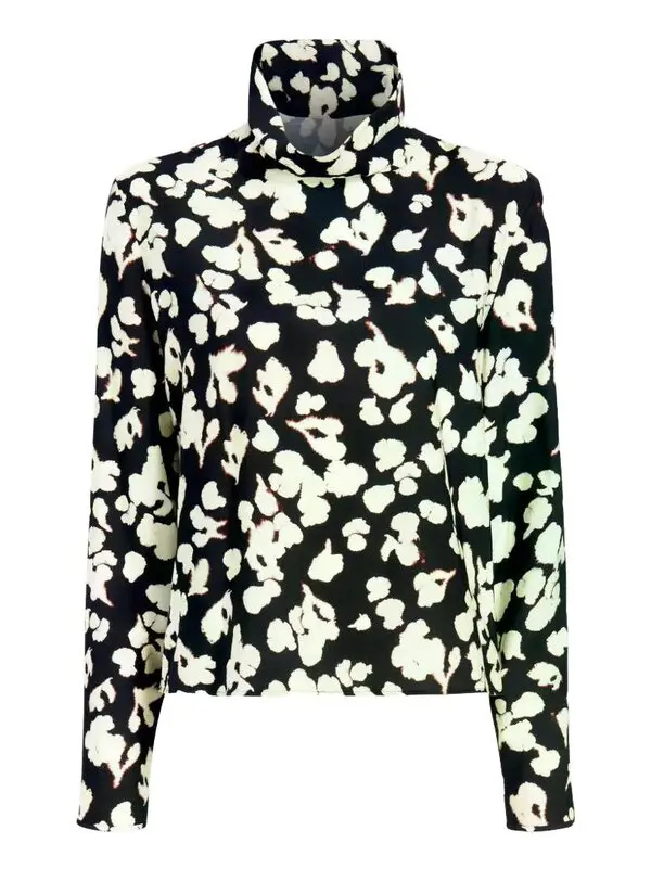 Proenza Schouler White Label Ansel Floral-print Blouse - Black