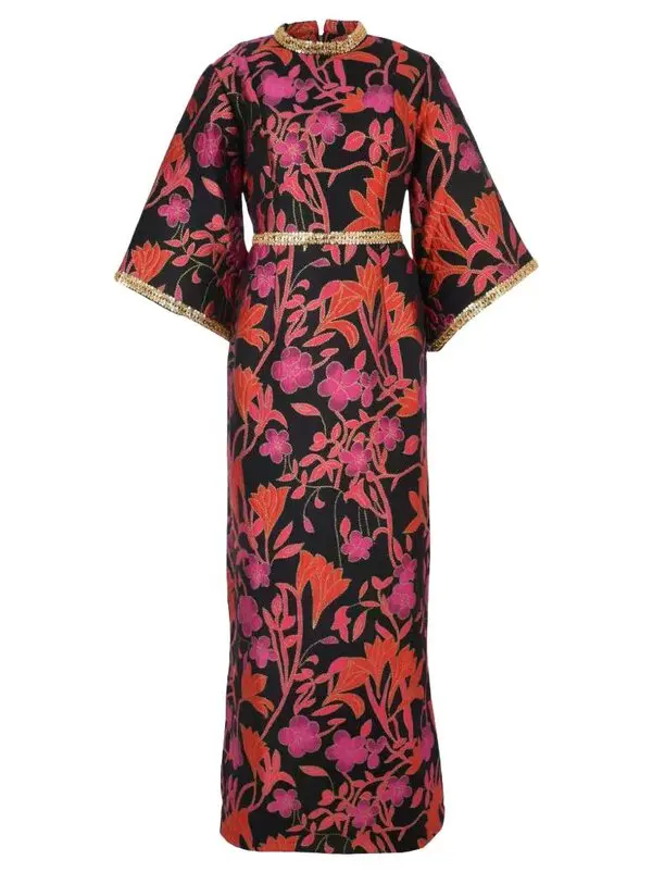 BARUNI Mira Floral Maxi Dress - Black