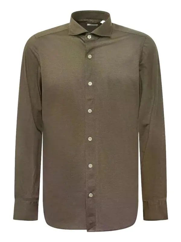 FINAMORE 1925 Achille Buttoned Shirt - Green