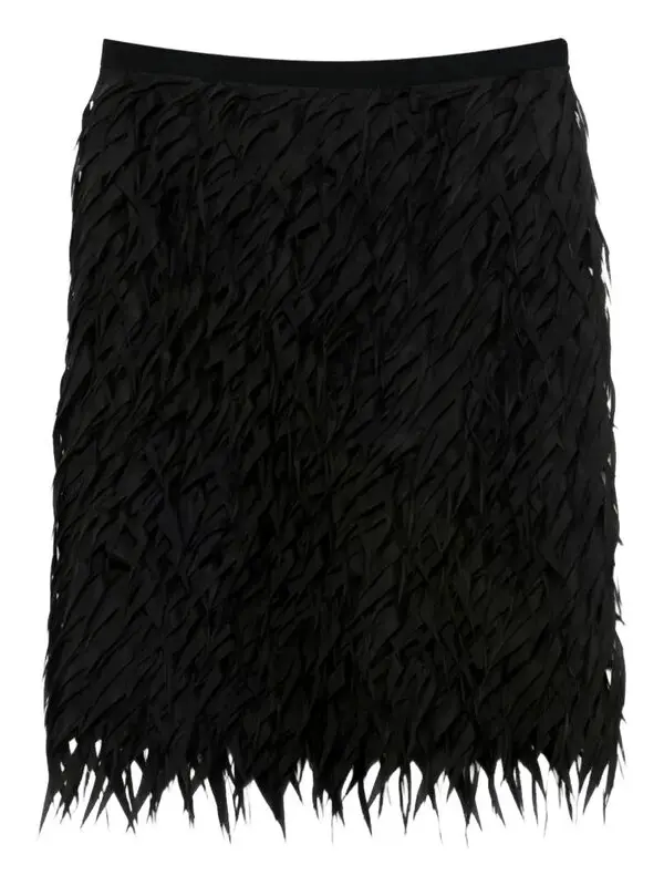 N°21 Fringe-embellished Midi Skirt - Black