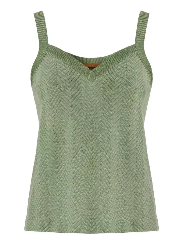 Missoni Chevron-pattern Tank Top - Green