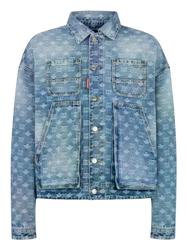 Dsquared2 Logo-embellishment Denim Jacket - Blue