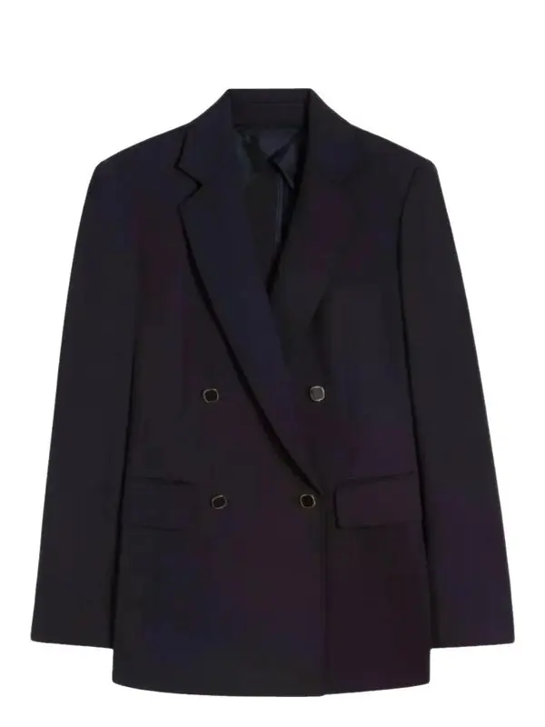 Max Mara Double-breasted Buttoned Jacket - Blue