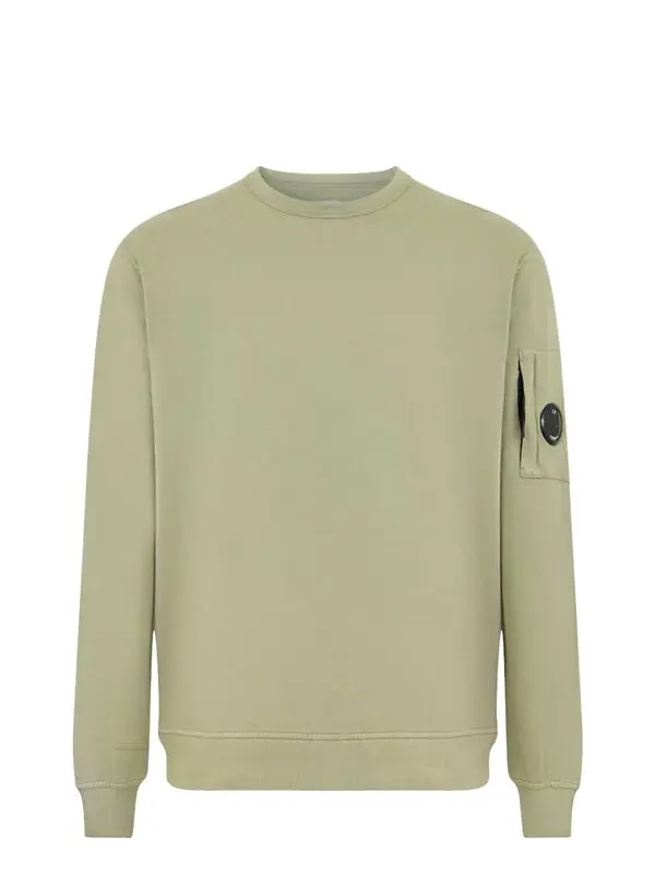 C.P. COMPANY Crew-neck Sweatshirt With Logo Detail - Green