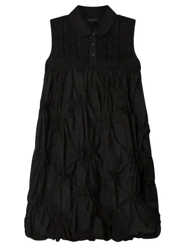 LEE MATHEWS Johanna Ruffled Collar Mini Dress - Black