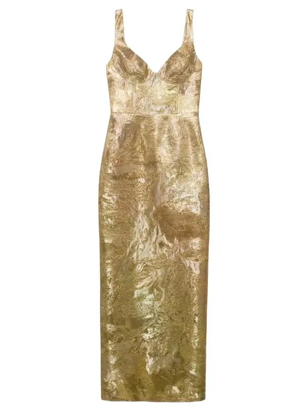 Simkhai Viella Bustier Maxi Dress - Gold