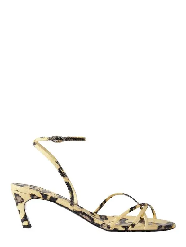 Proenza Schouler Uma Snake-effect Leather Sandals - Animal Print