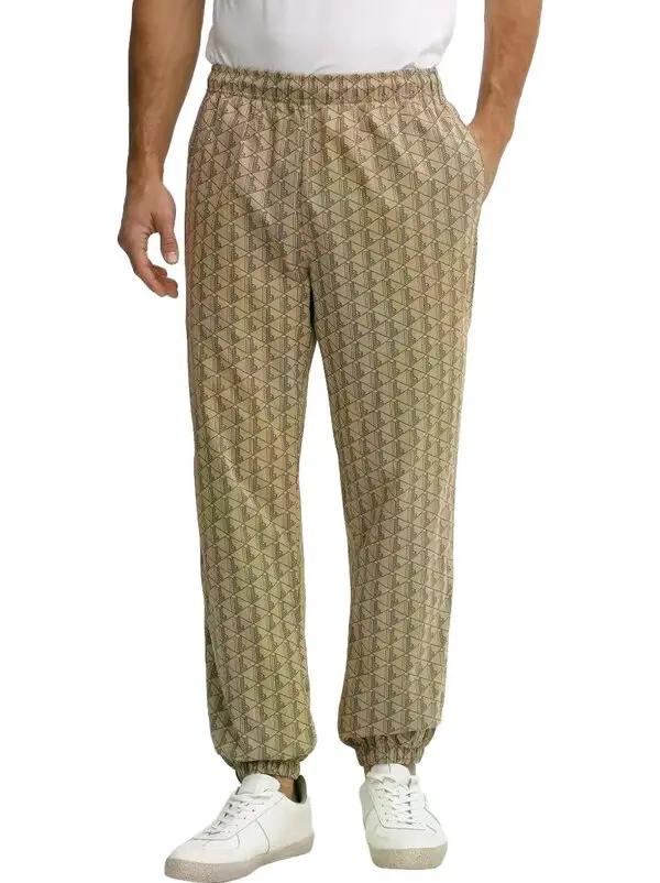 Lacoste Geometric-print Track Pants - Neutrals