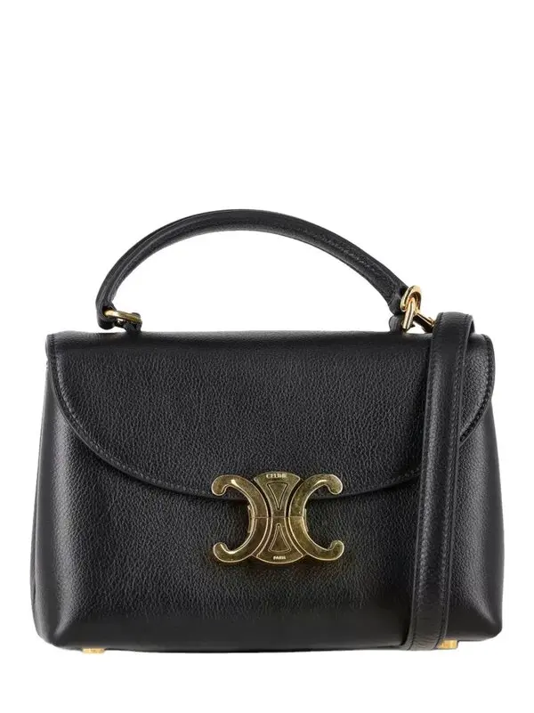 Celine Teen Triomphe Leather Bag - Black