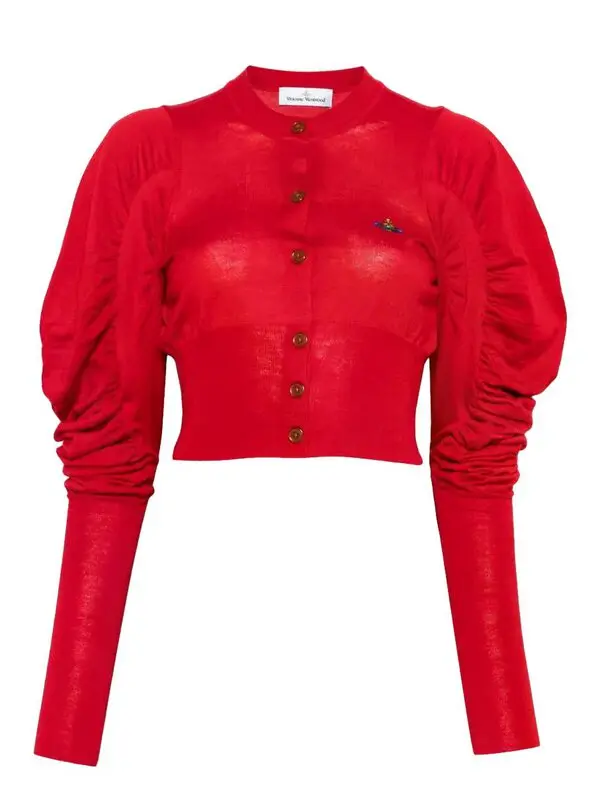 VIVIENNE WESTWOOD Puff-sleeve Cardigan - Red