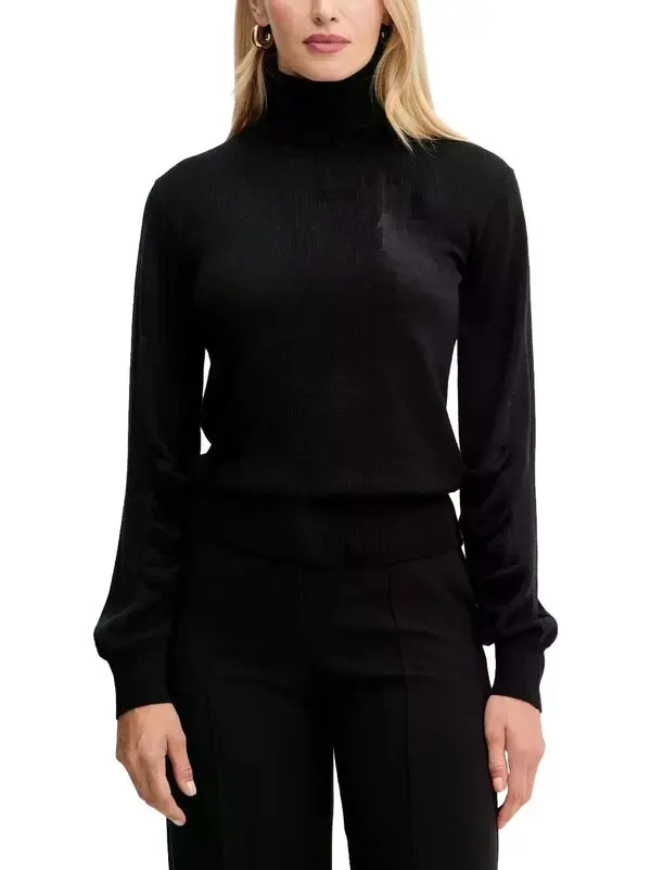 TWINSET Roll-neck Fitted Sweater - Black