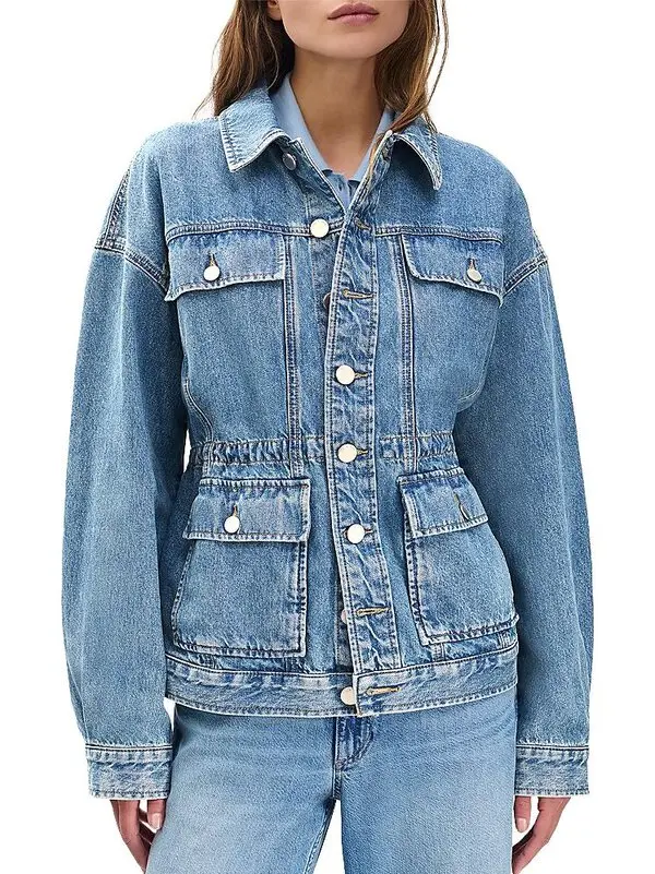Rag & Bone Amy Cinched Denim Jacket - Ithca