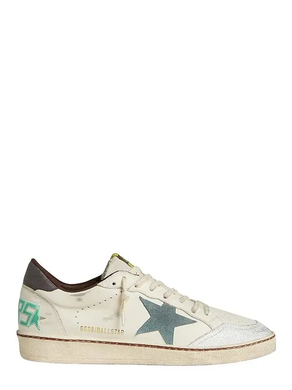 Golden Goose Ballstar Leather Sneakers - White Silver