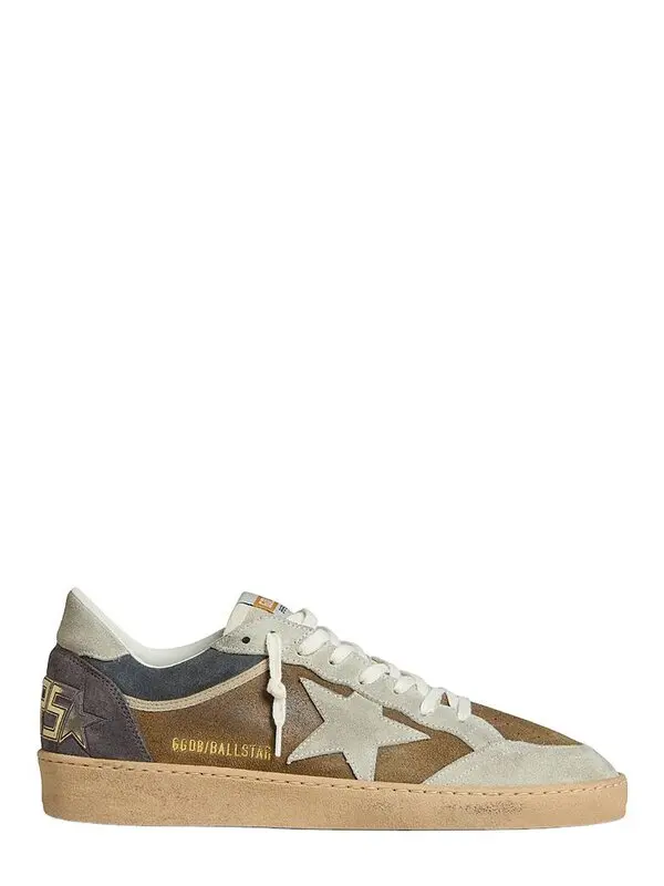 Golden Goose Ball Star Suede Sneakers - Brown Grey