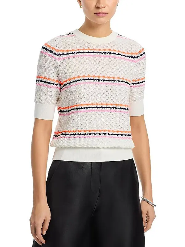 Essentiel Antwerp Textured Puffed-sleeve Sweater - Off White