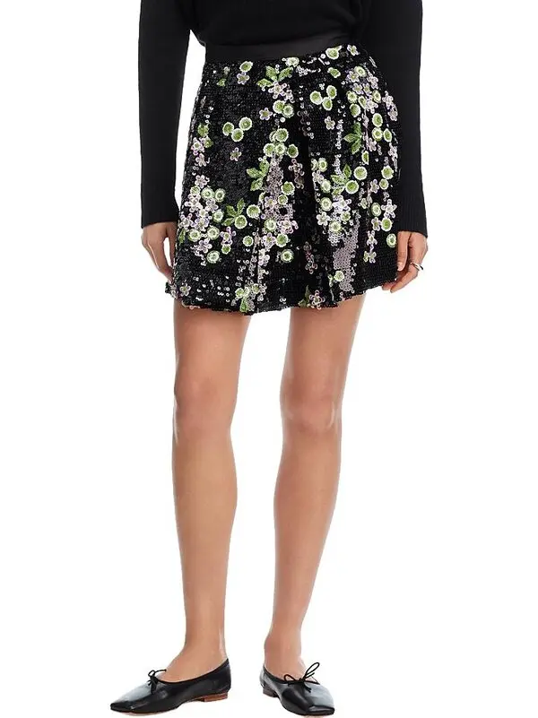 Essentiel Antwerp Embellished Miniskirt - Black