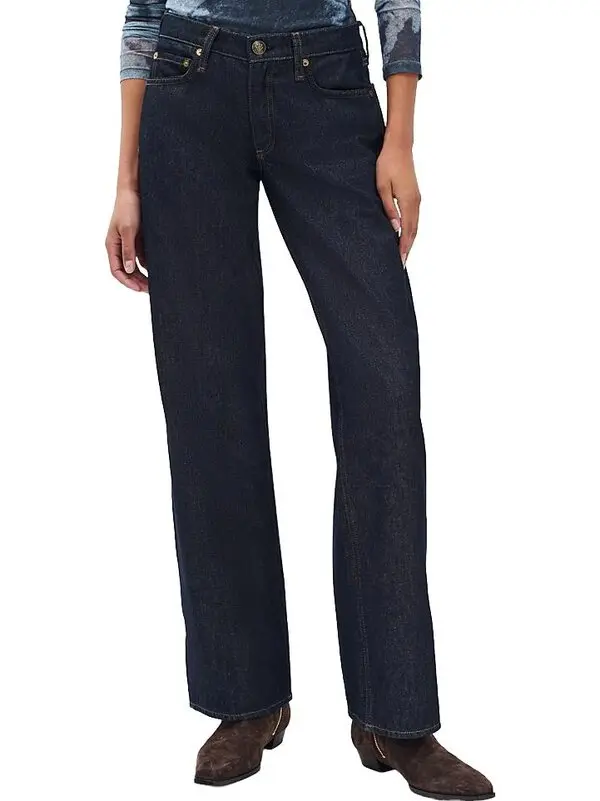 Rag & Bone Saige Mid-rise Straight-leg Jeans - Twilight Rinse
