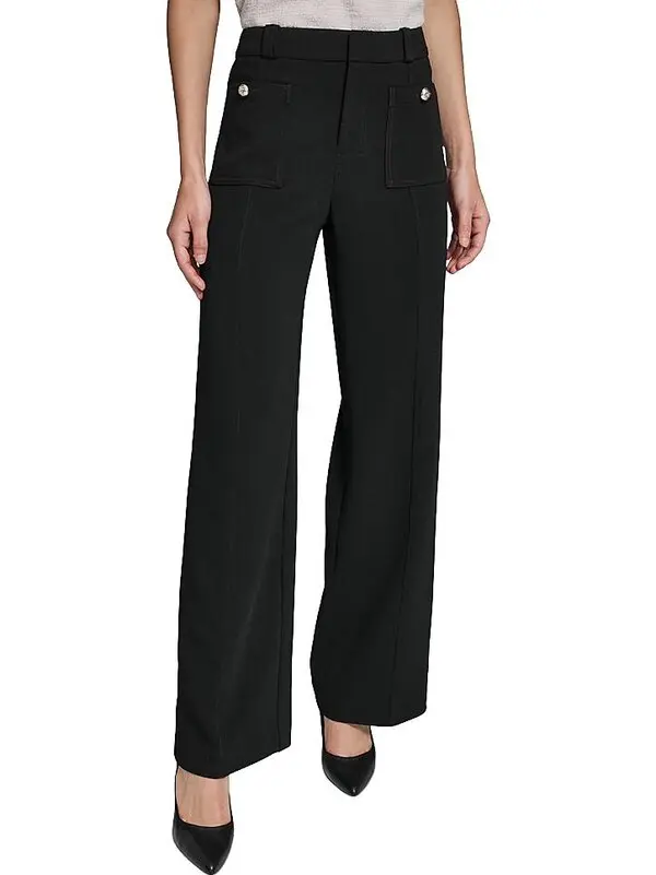 Karl Lagerfeld Paris Patch Pocket Trousers - Black