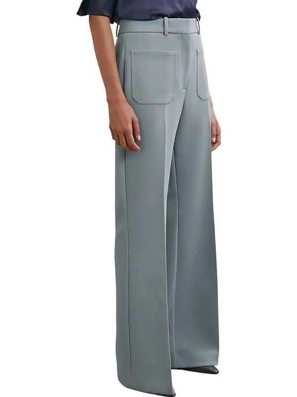 REISS Priya Flare Pants - Blue