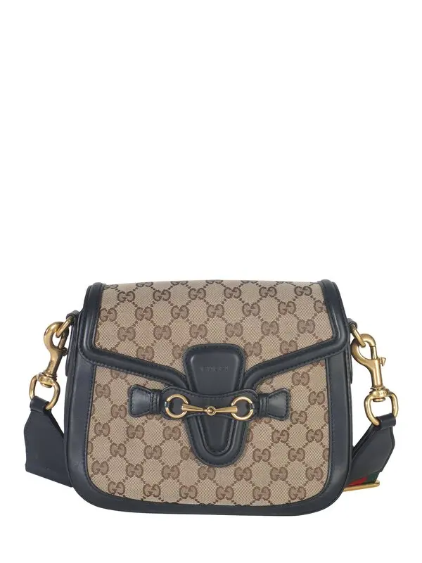 Gucci Gg Canvas Lady Web Shoulder Bag - Beige
