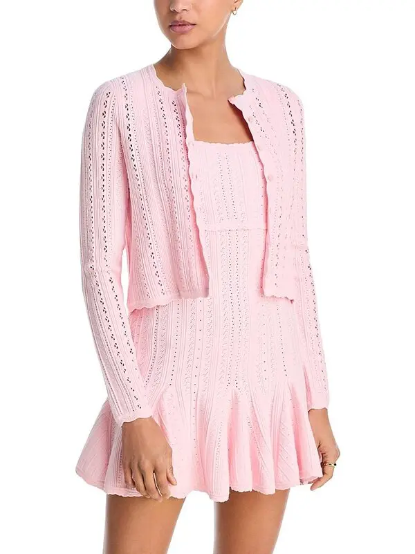 LoveShackFancy Peridot Cardigan Sweater - Peach Sorbet