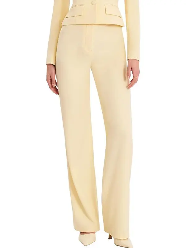 MISS CIRCLE Slim Fit Suit Pants - Yellow