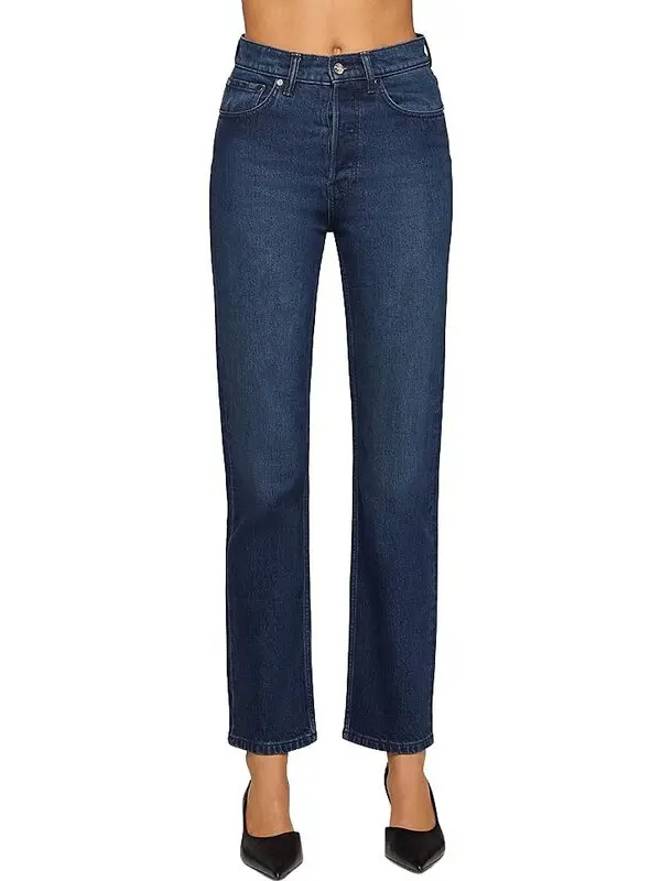 EB DENIM High-rise Straight-leg Jeans - Midnight Ridge
