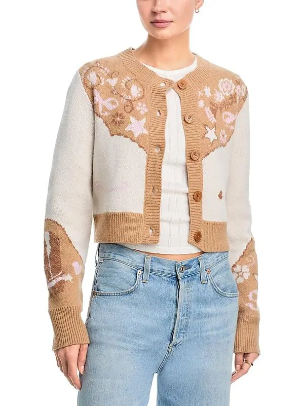 LoveShackFancy Leyah Cardigan - Praire Sand