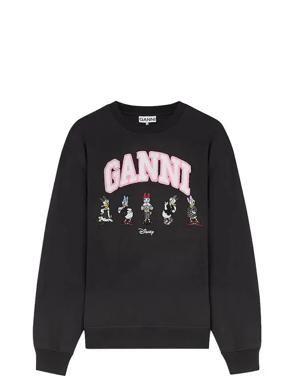 GANNI Oversized Crewneck Sweatshirt - Phantom