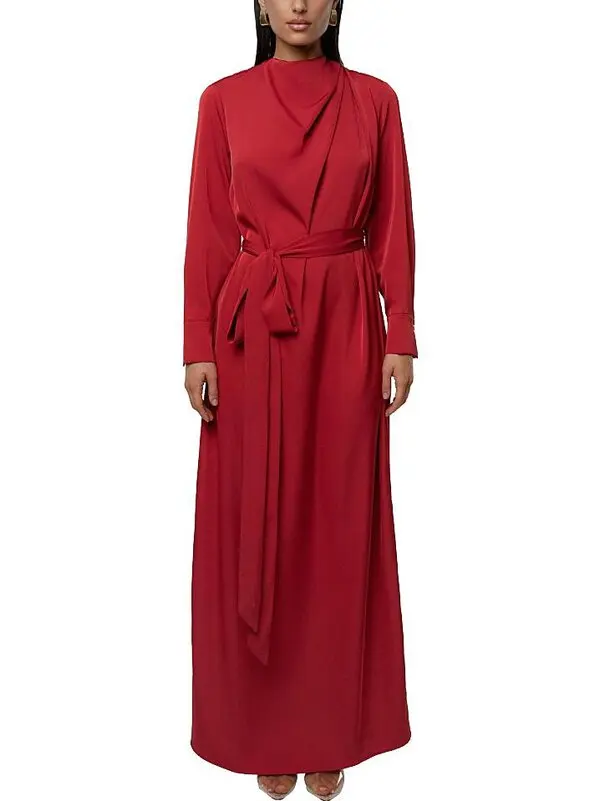 JLUXLABEL Victoria Satin Maxi Dress - Red