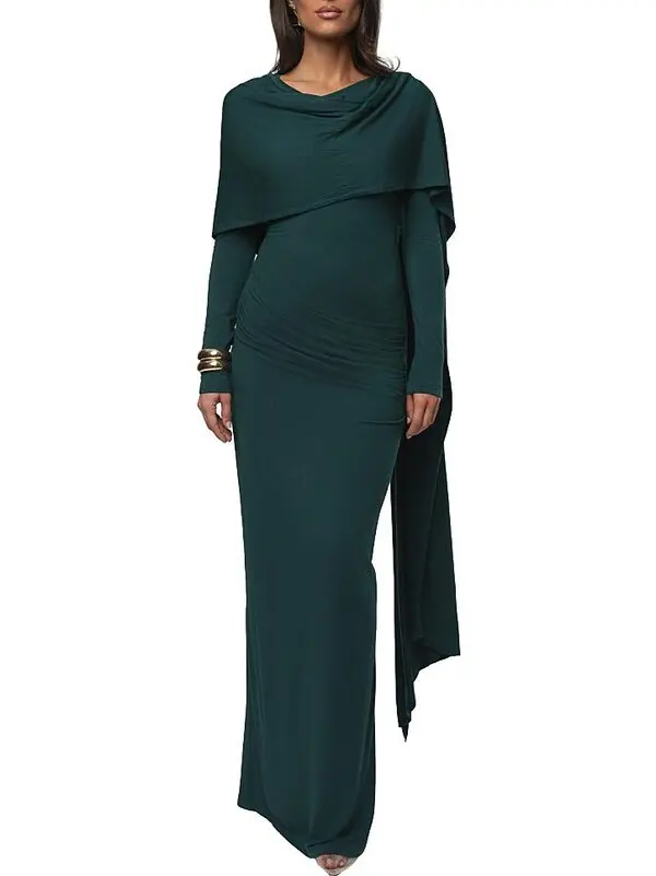 JLUXLABEL Asymmetric Maxi Dress - Green