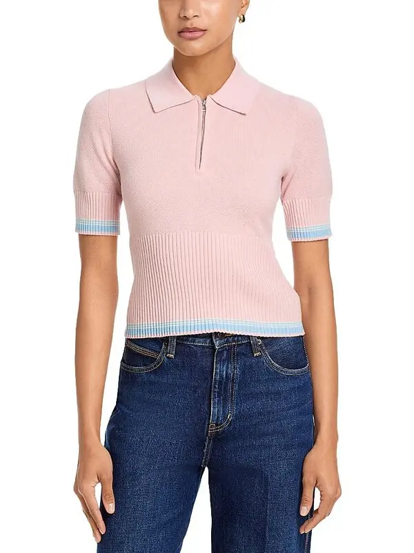 Guest In Residence Marcella Polo Sweater - Powder Pink