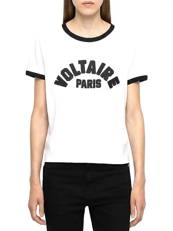 Zadig&Voltaire Voltaire Paris" Graphic T-shirt - White