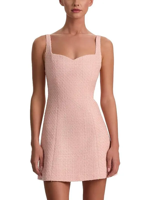 Alice + Olivia Eve Sweetheart Neck Mini Dress - English Rose