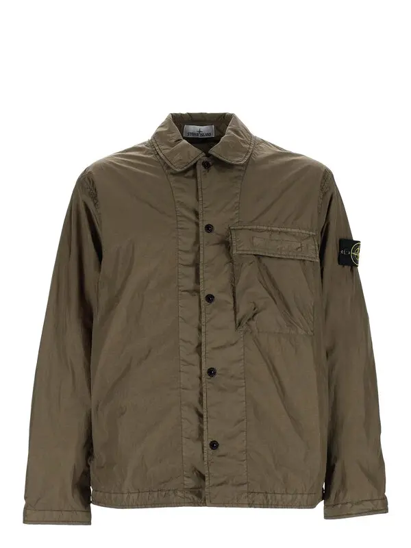Stone Island Padded Overshirt - Military Green