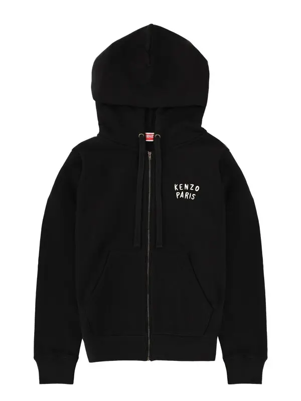 Kenzo Boke Heart Zip-up Sweatshirt - Black