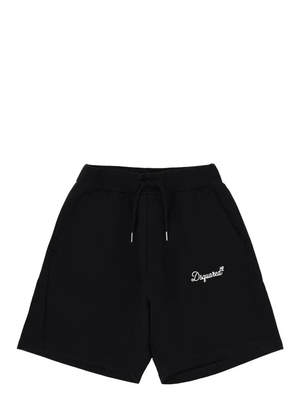 Dsquared2 Shorts With Logo Embroidery - Black