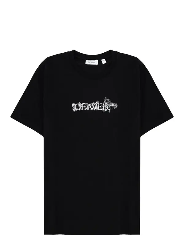 Off-White T-shirt With Logo - Black