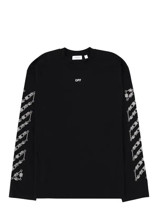 Off-White T-shirt With Logo - Black