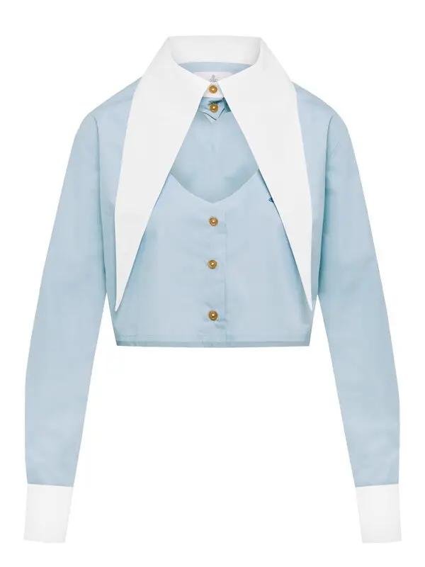 VIVIENNE WESTWOOD Cut Off Shirt - Baby Blue