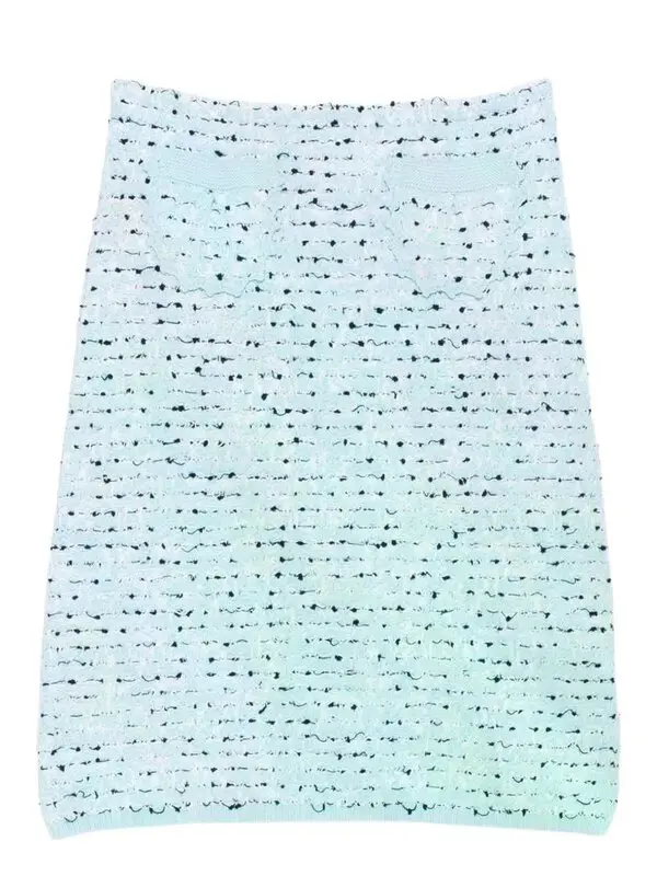 N°21 Elasticated Hem Knitted Skirt - Blue