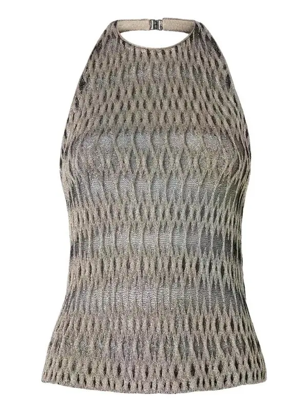 Missoni Patterned Halterneck Top - Neutrals