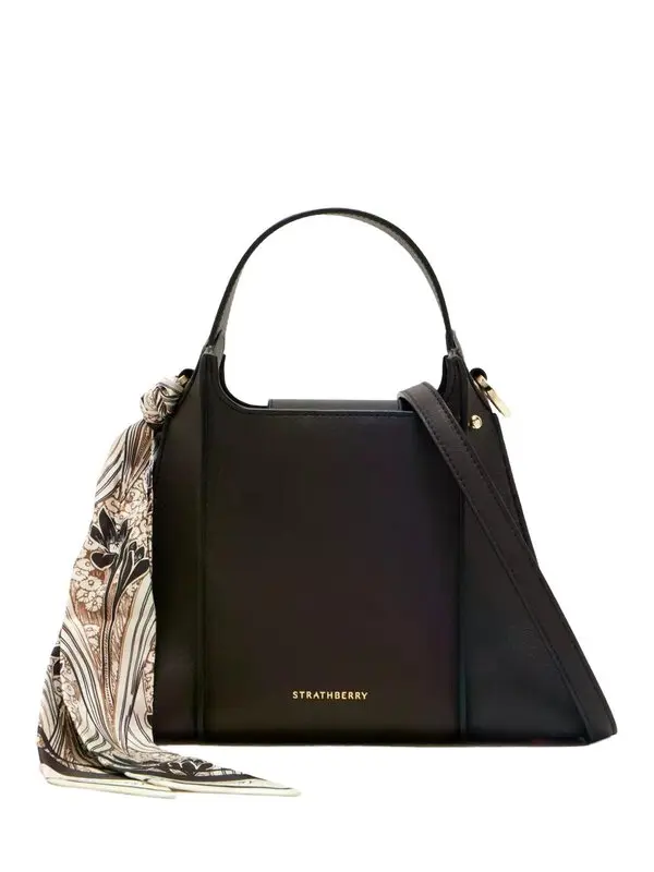 Strathberry Tote Bag With Floral Scarf - Brown