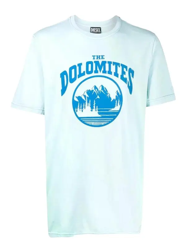 DIESEL® Graphic-print Short-sleeved T-shirt - Blue
