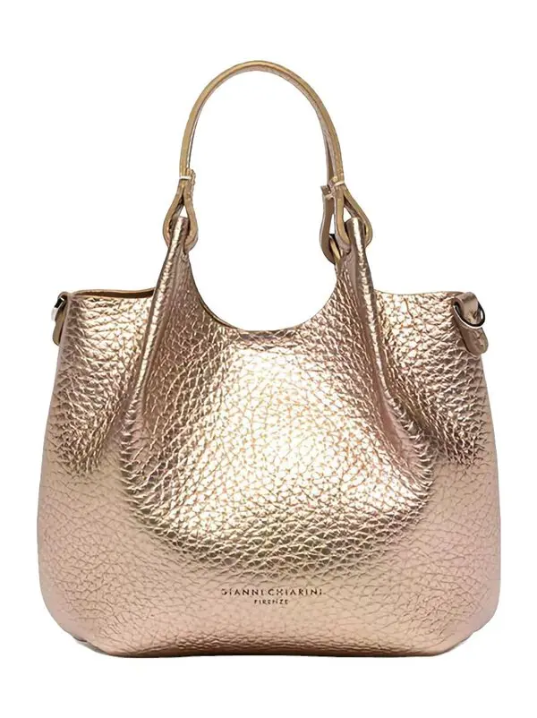 GIANNI CHIARINI Grained-leather Shoulder Bag - Neutrals