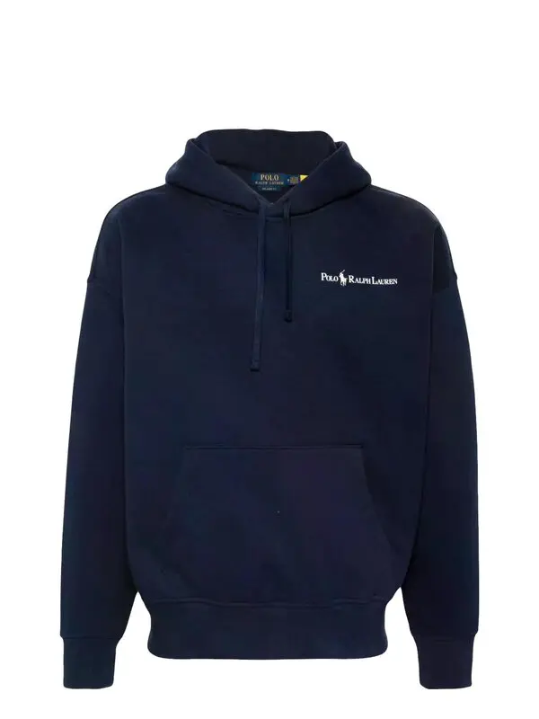 Polo Ralph Lauren Logo-print Drawstring Hoodie - Blue