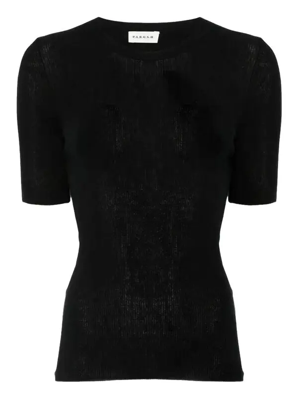 P.a.r.o.s.h Ribbed T-shirt - Black
