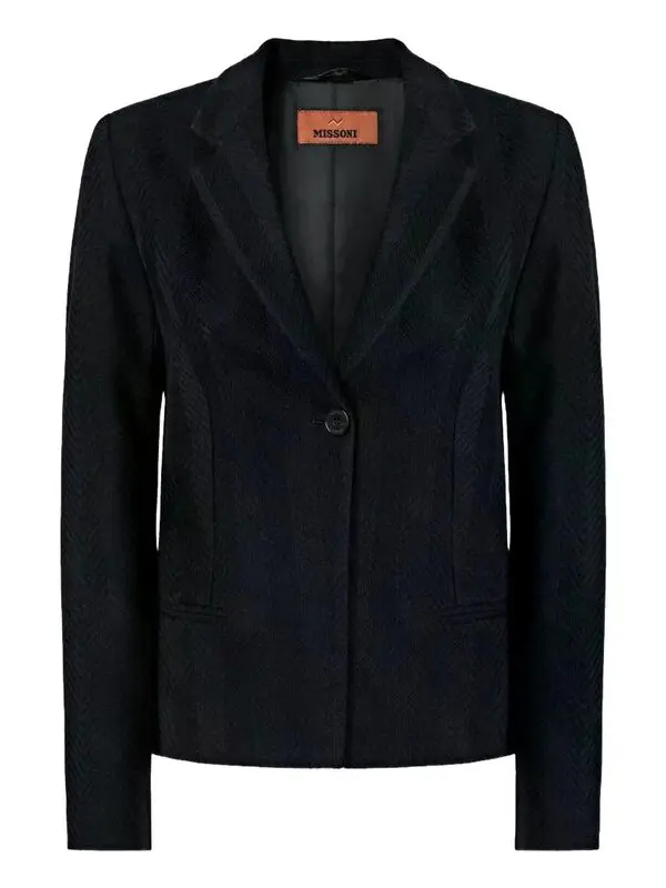 Missoni Zigzag-pattern Blazer - Black
